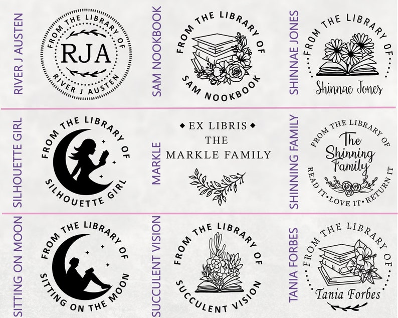 Custom Personal Embosser for Books. Custom Label Your Library - Etsy