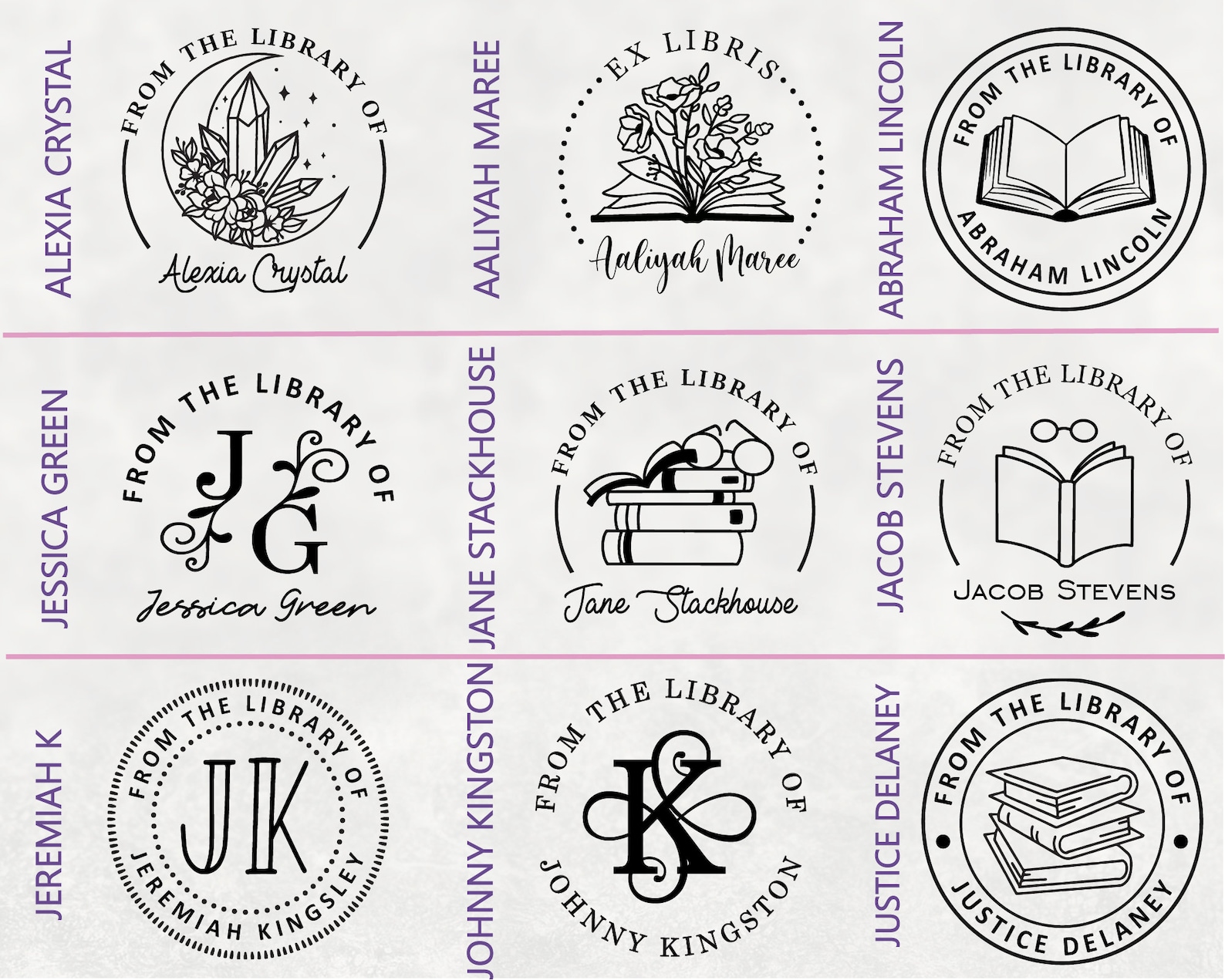 Personalized Book Stamps Great Classroom Teacher Stamps With - Etsy