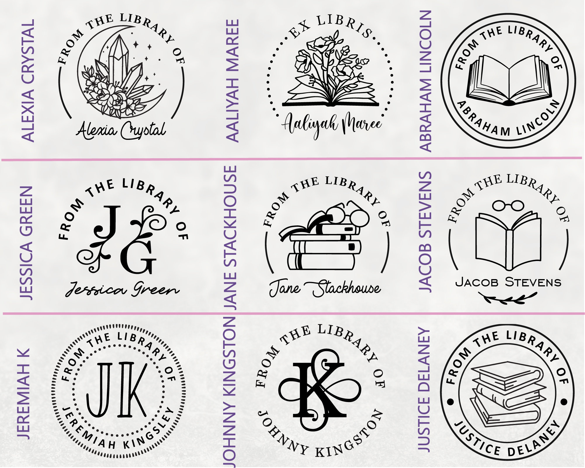 Personalized Book Stamps Great Classroom Teacher Stamps With - Etsy