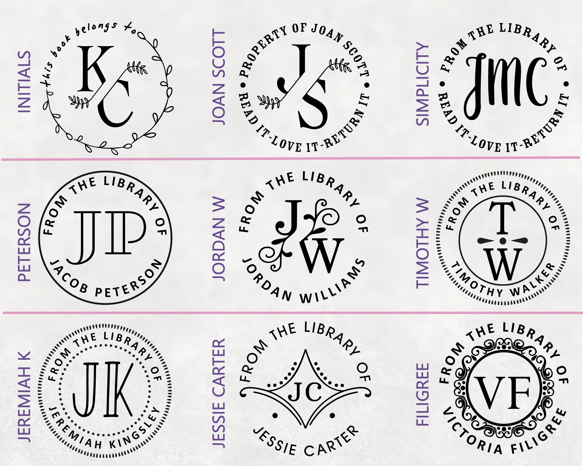 Library Book Embosser Custom with your details and choice of | Etsy