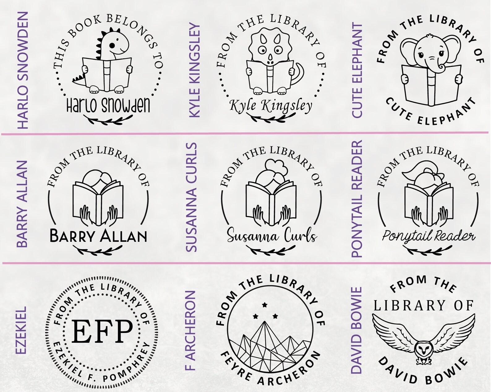Personalized Book Stamps Great Classroom Teacher Stamps With - Etsy