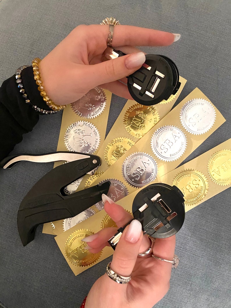 100 Gold or Silver Foils to Add to Your Custom Embosser Order! Stickers ...