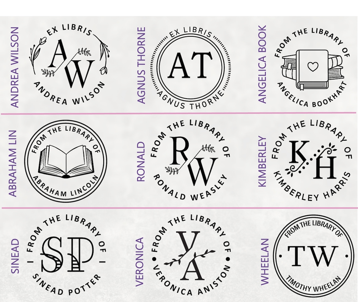 Self Inking Book Stamp Custom Made for You to Personalize - Etsy