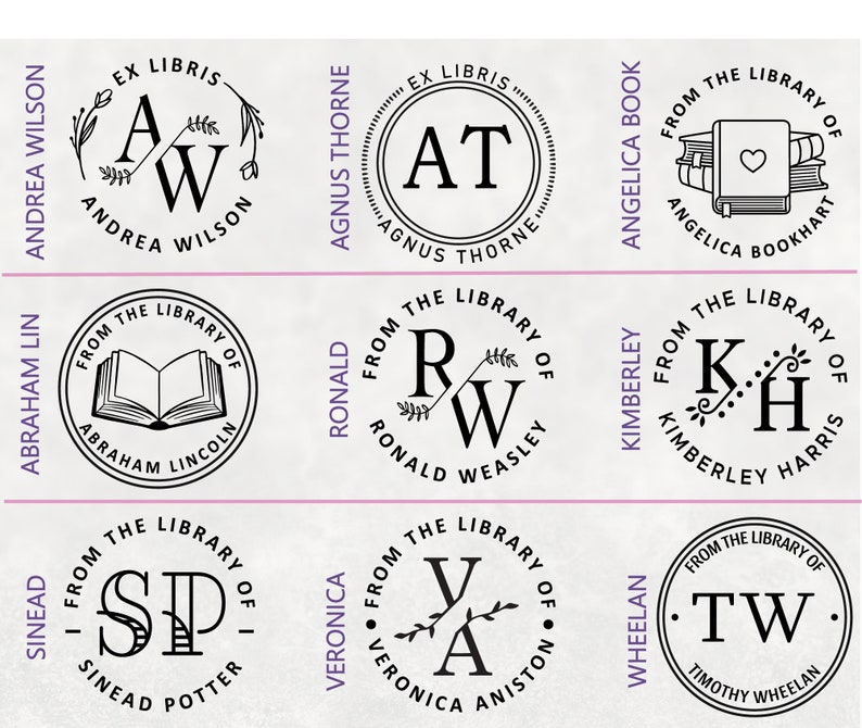 Self Inking Book Stamp Custom Made for You to Personalize - Etsy