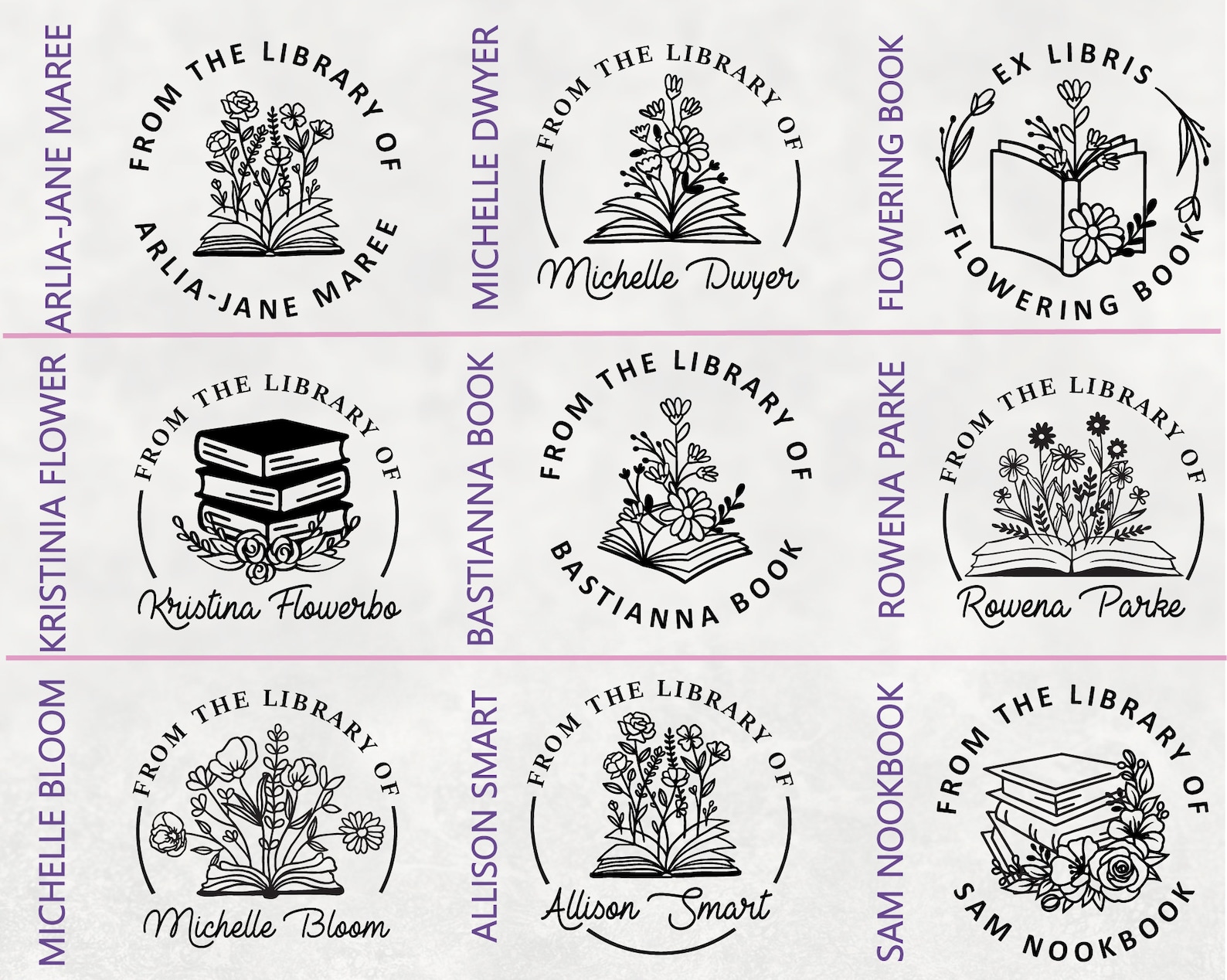 Book Stamper Custom Made From the Library of Book Stamp. - Etsy