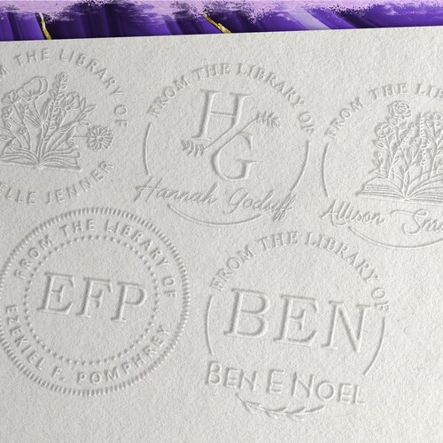 Custom Library Embosser Stamp Personalized Book Embossing - Etsy
