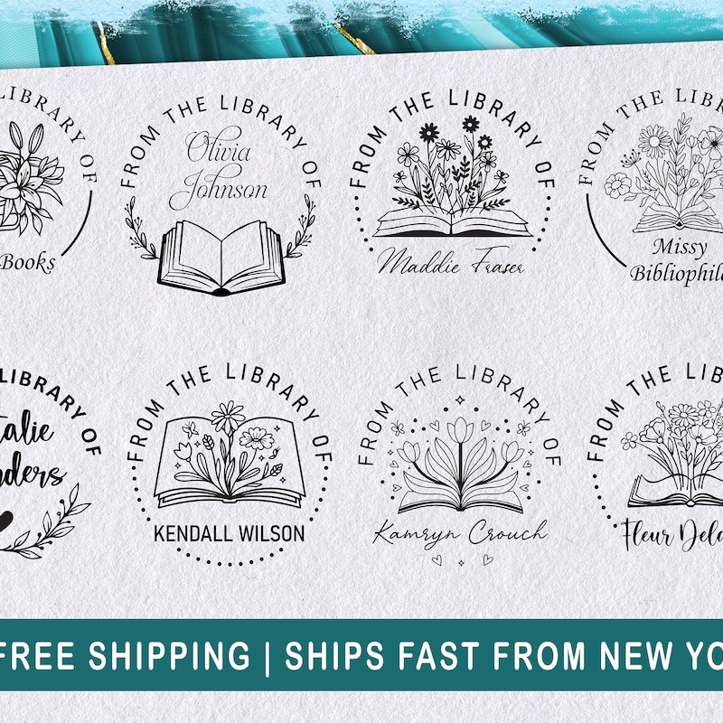Personalized Book Stamps - Etsy