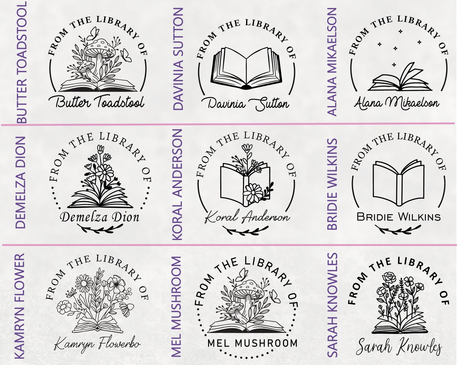 Book Stamp Personalized From the Library of Custom Self Ink Stamp or ...