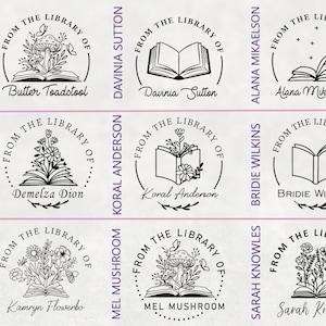Book Stamp Personalized From the Library of Custom Self Ink Stamp or ...