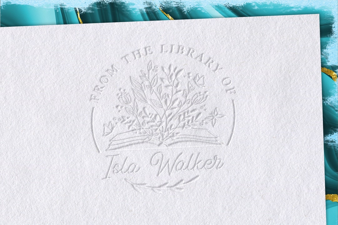 Custom Book Embosser or Self Inking Stamp From the Library of ...