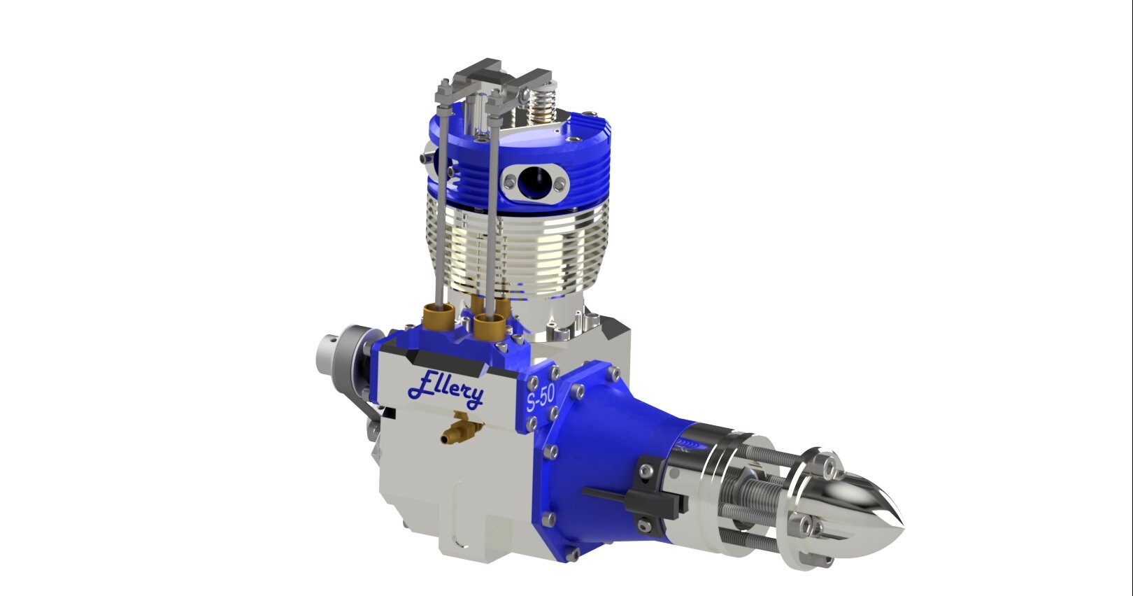 Single Cylinder Gas Petrol Model Engine Plans for 50cc Four Stroke ...