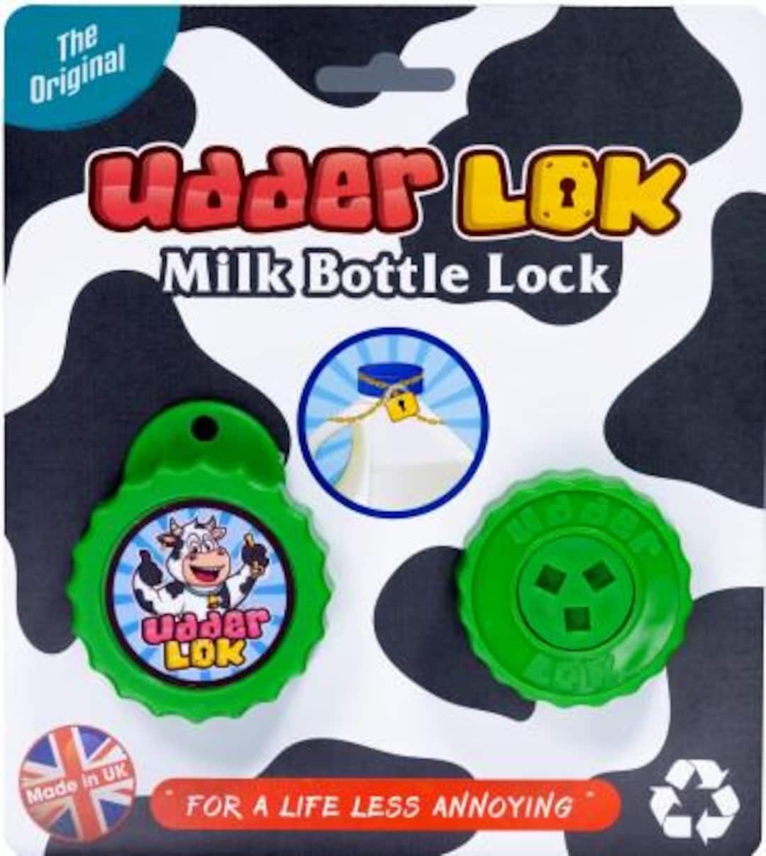 Udderlok - the Original Patented Milk Bottle Lock - Stop People ...