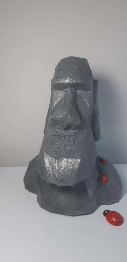 Moai Papercraft Origami Craft Kit DIY PDF Template Moai Statue 3D Model ...