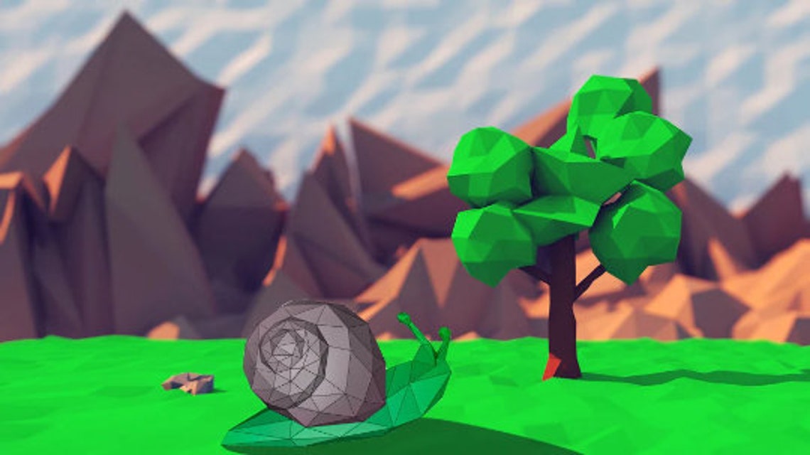 Modèle 3D escargot Papercraft Origami Craft Kit DIY Modèle PDF Origami ...