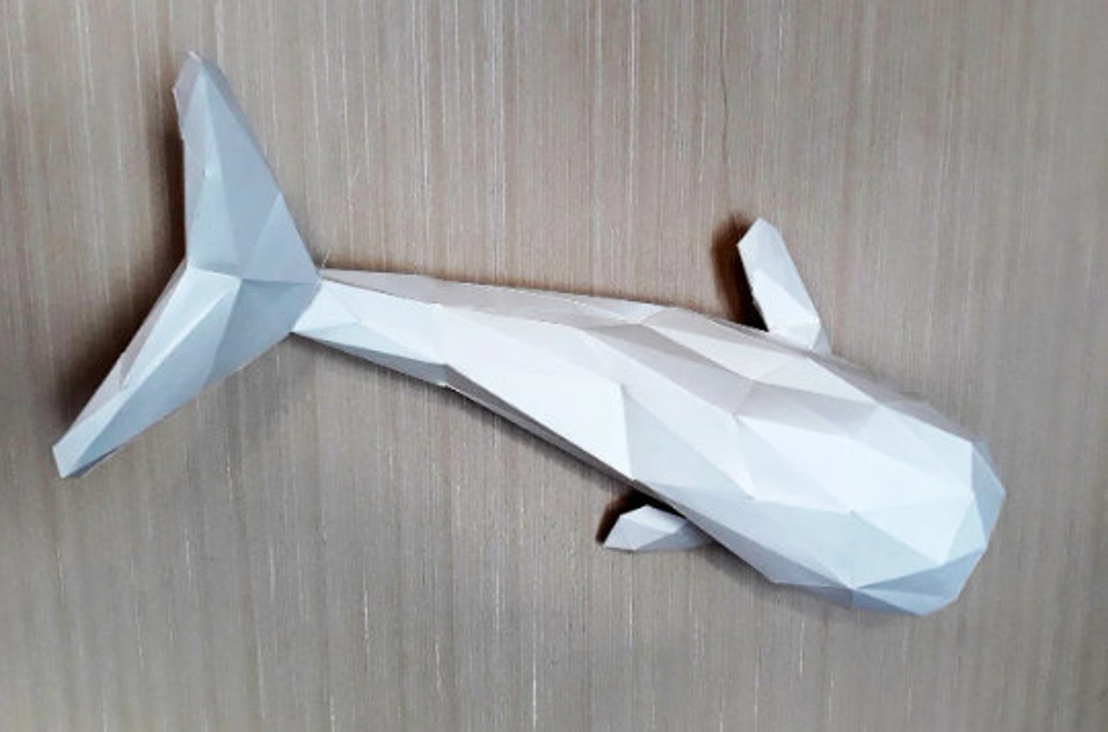 Whale 3D Model Papercraft DIY PDF Template Origami Animal - Etsy