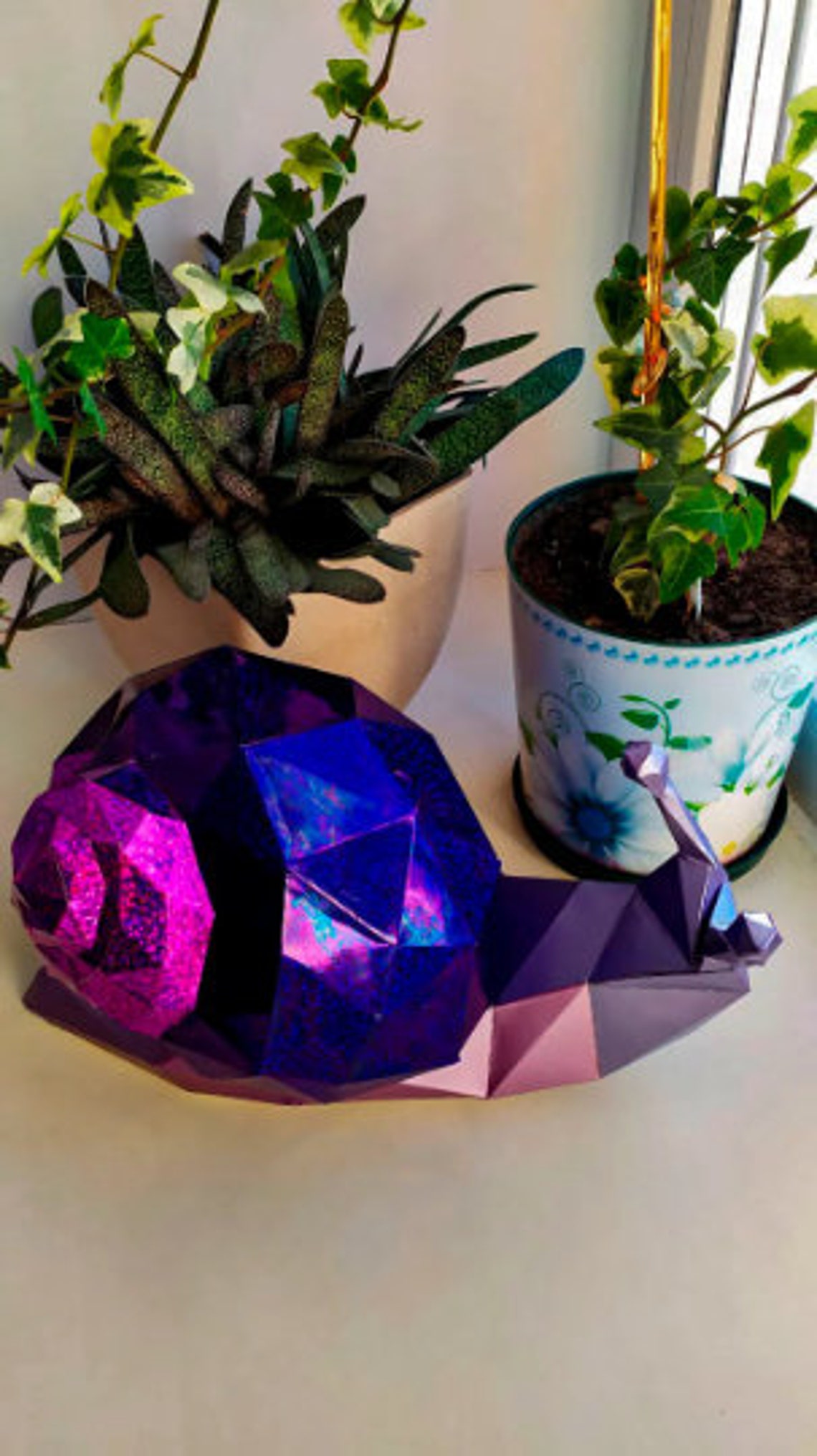 Modèle 3D escargot Papercraft Origami Craft Kit DIY Modèle PDF Origami ...