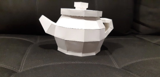 Tea Pot Papercraft Kettle Craft Kit DIY PDF Template 3D Model Paper ...