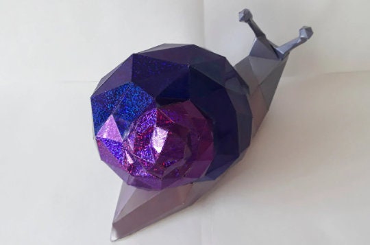 Modèle 3D escargot Papercraft Origami Craft Kit DIY Modèle PDF Origami ...