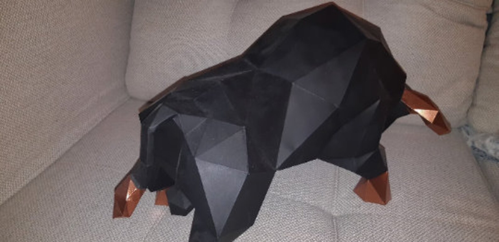 Wall Street Bull DIY PDF Template Bull Buffalo Ox Animal Paper Bull ...