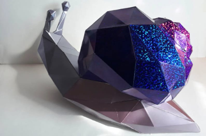 Snail 3D Model Papercraft Origami Craft Kit DIY PDF Template Animal ...