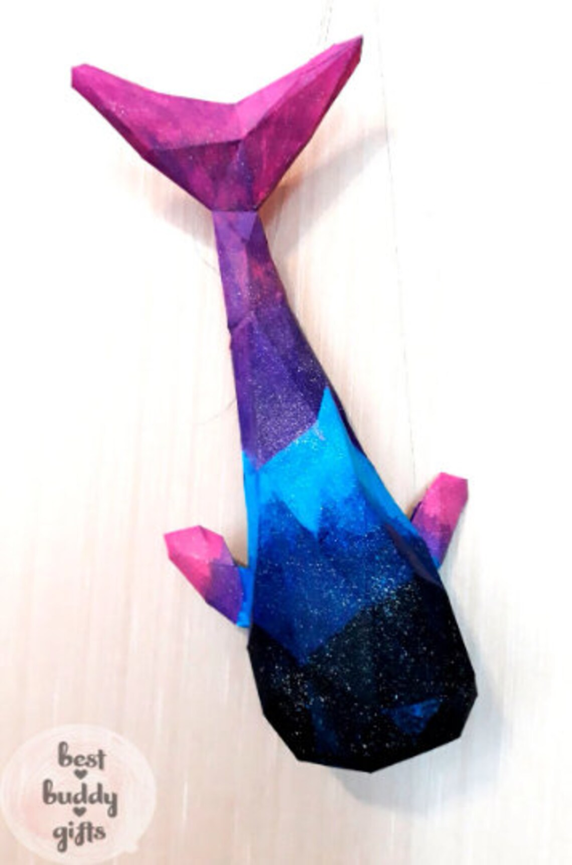 Whale 3D Model Papercraft DIY PDF Template Origami Animal - Etsy