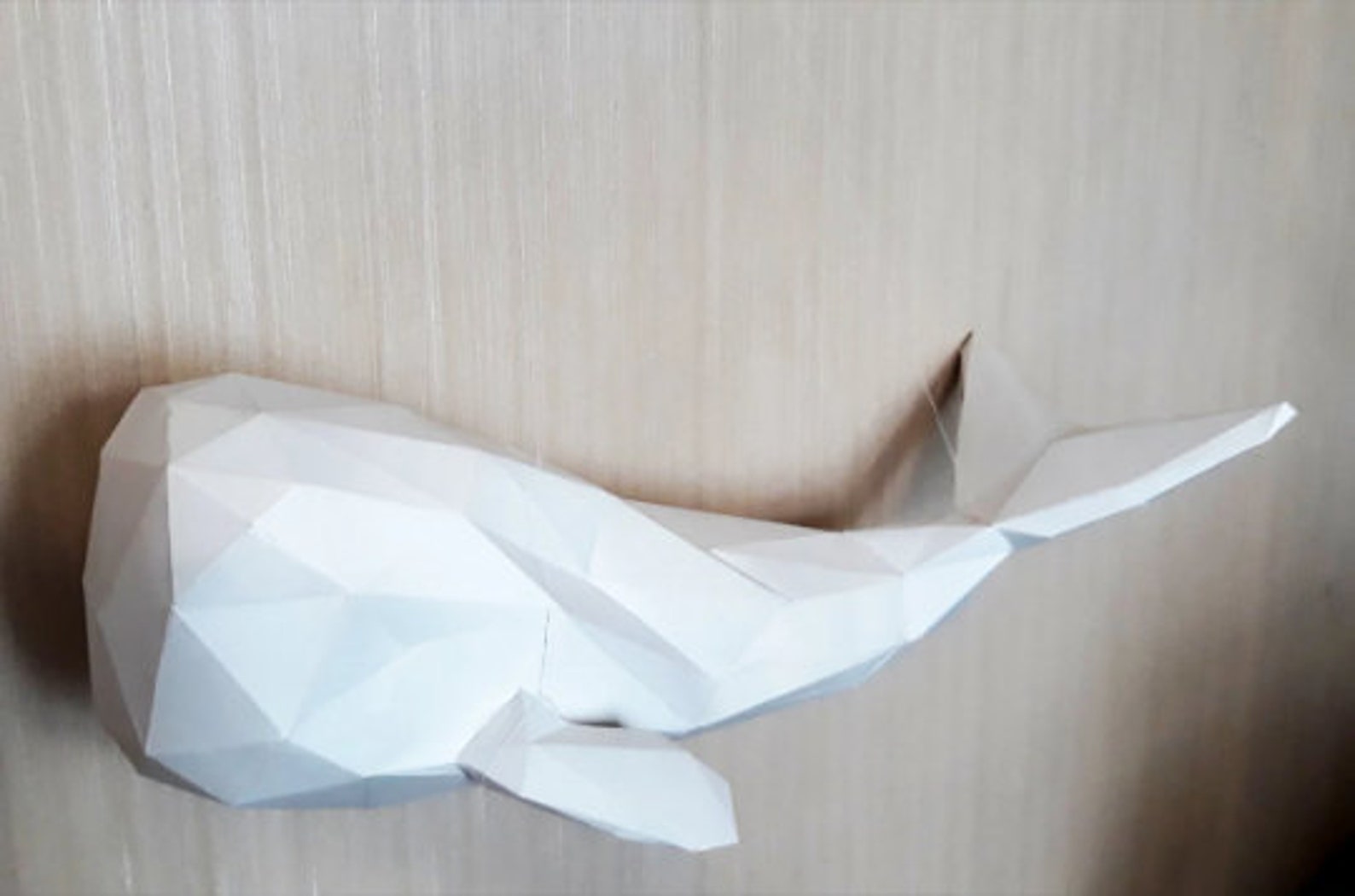 Whale 3D Model Papercraft DIY PDF Template Origami Animal - Etsy