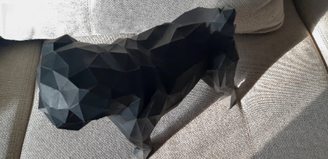 Pug Dog Papercraft Kit DIY PDF Template 3D Model Cute Pug - Etsy