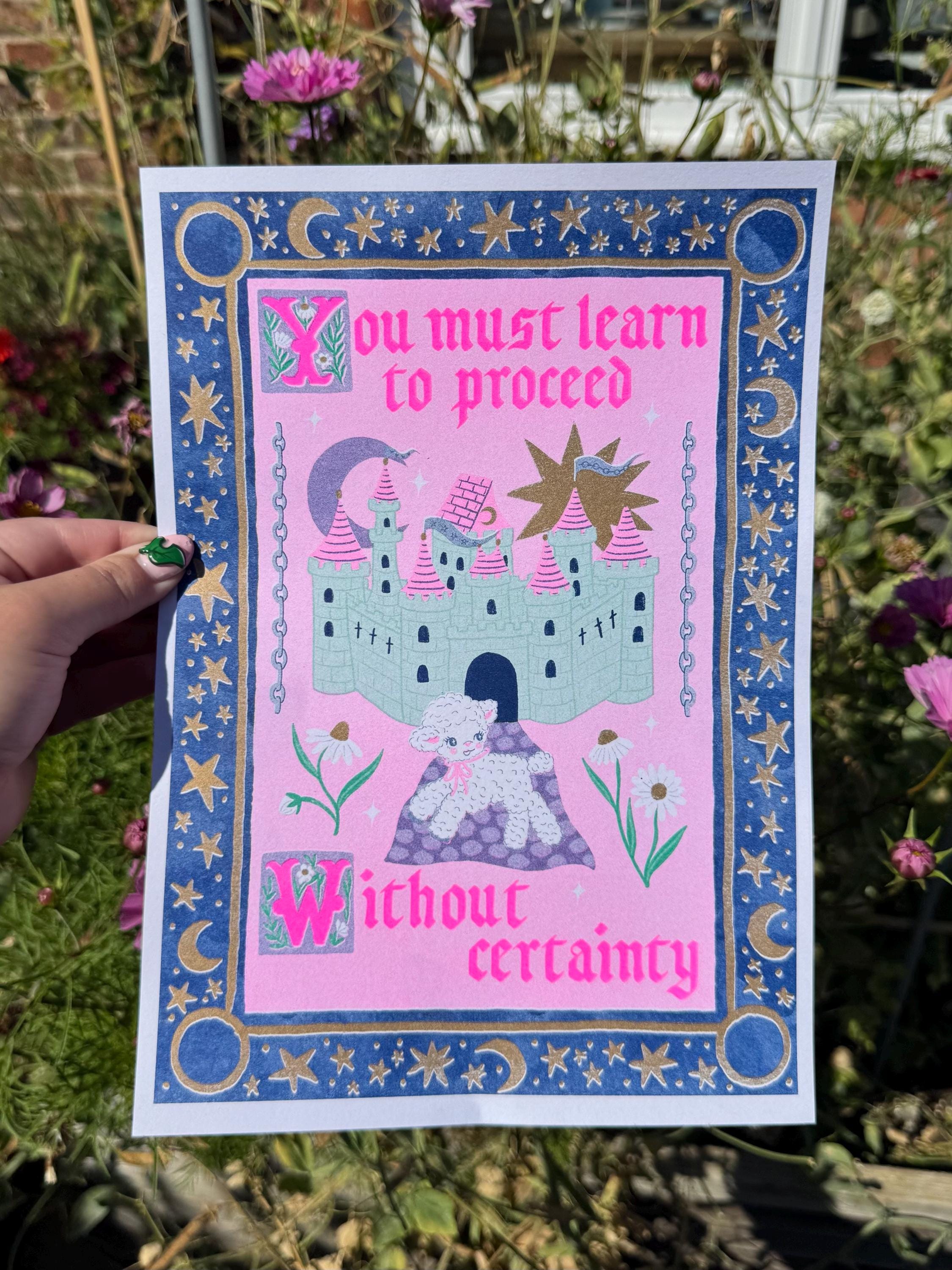 Proceed Without Certainty A4 Risograph Print - Etsy
