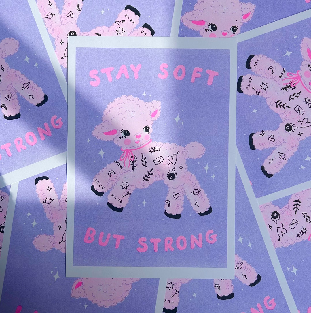 Soft but Strong A4 Risograph Print - Etsy