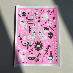Flash Sheet A3 Risograph Print - Etsy