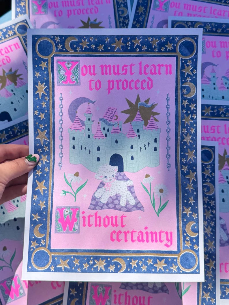 Proceed Without Certainty A4 Risograph Print - Etsy