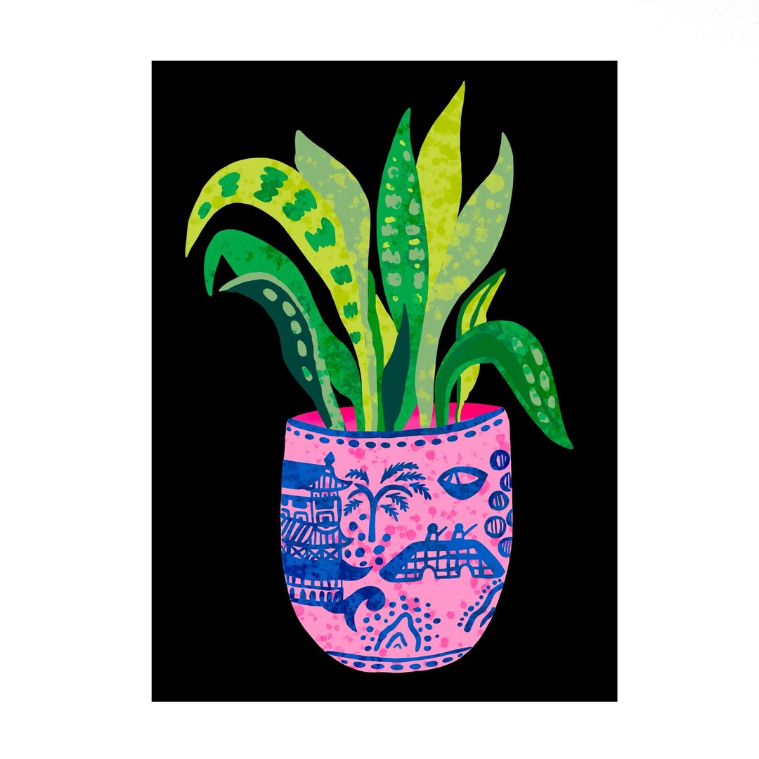 Plant Pot Print - Etsy