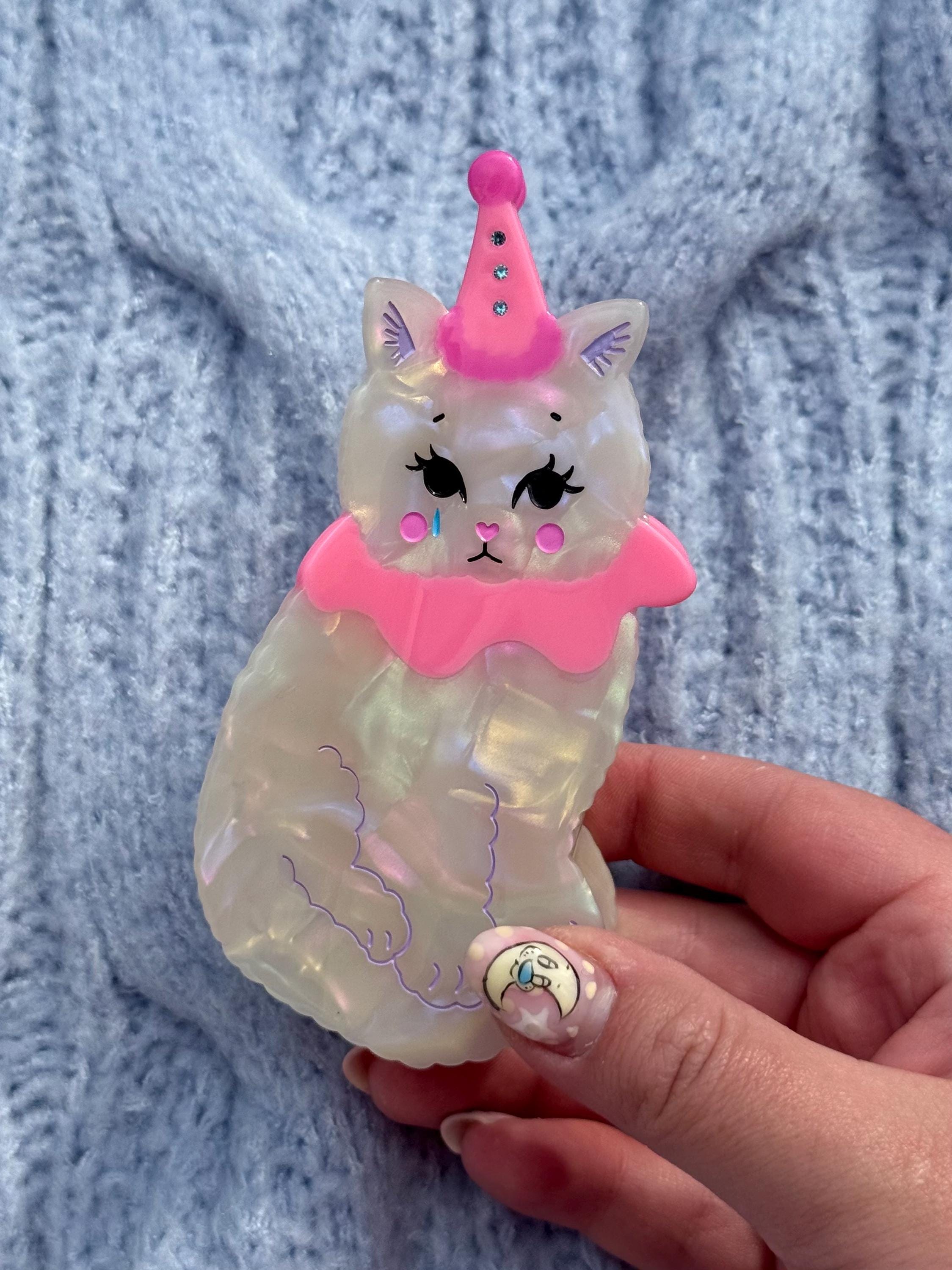 Clown Cat Acetate Hair Claw - Etsy