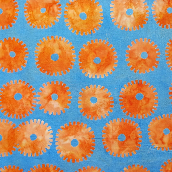 Orange Batik Fabric - Etsy