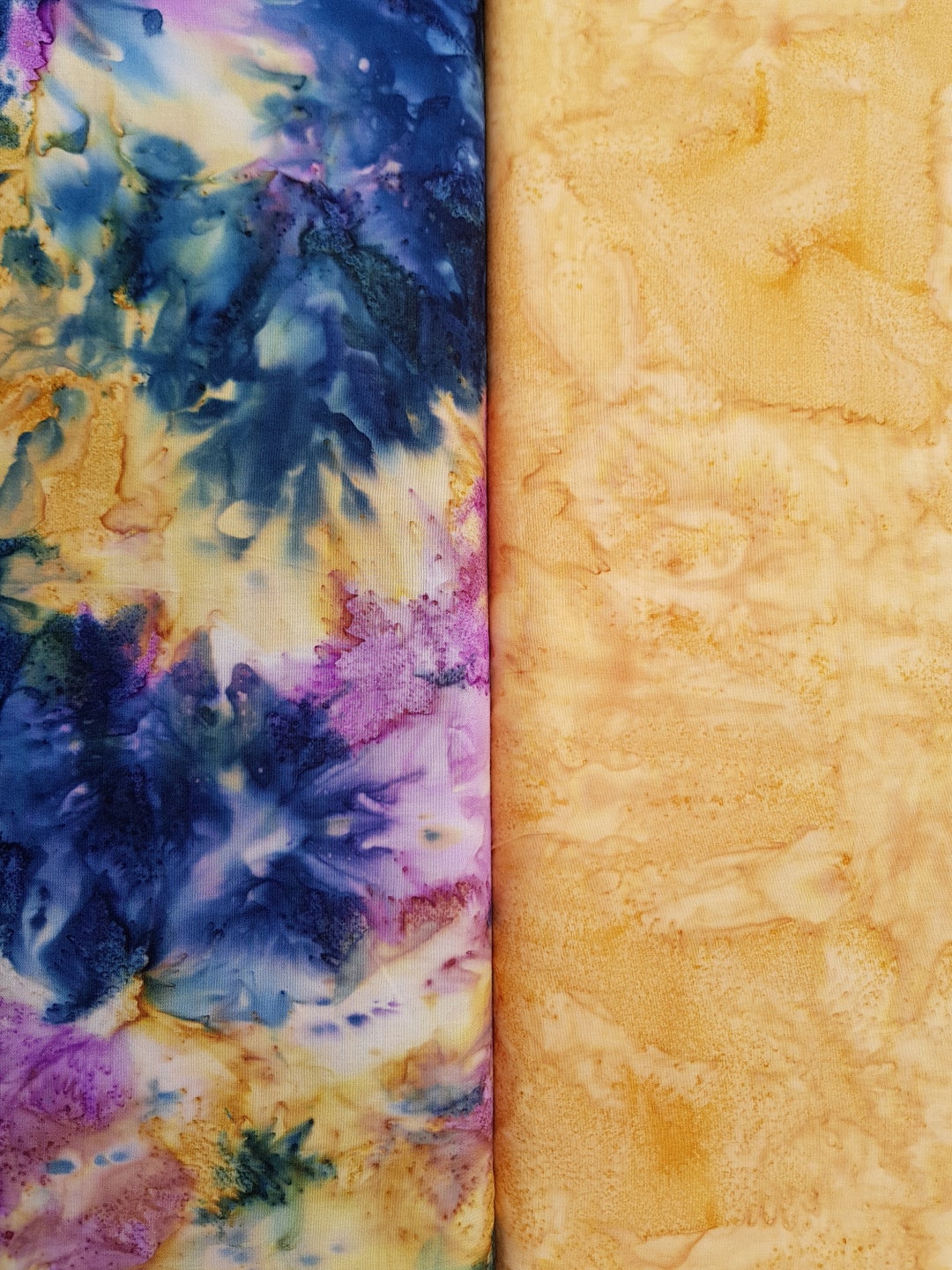 Bali Batik Hoffman Batik Splash and ,uni Curry/ Light Ochre 0.5 M X 1. ...