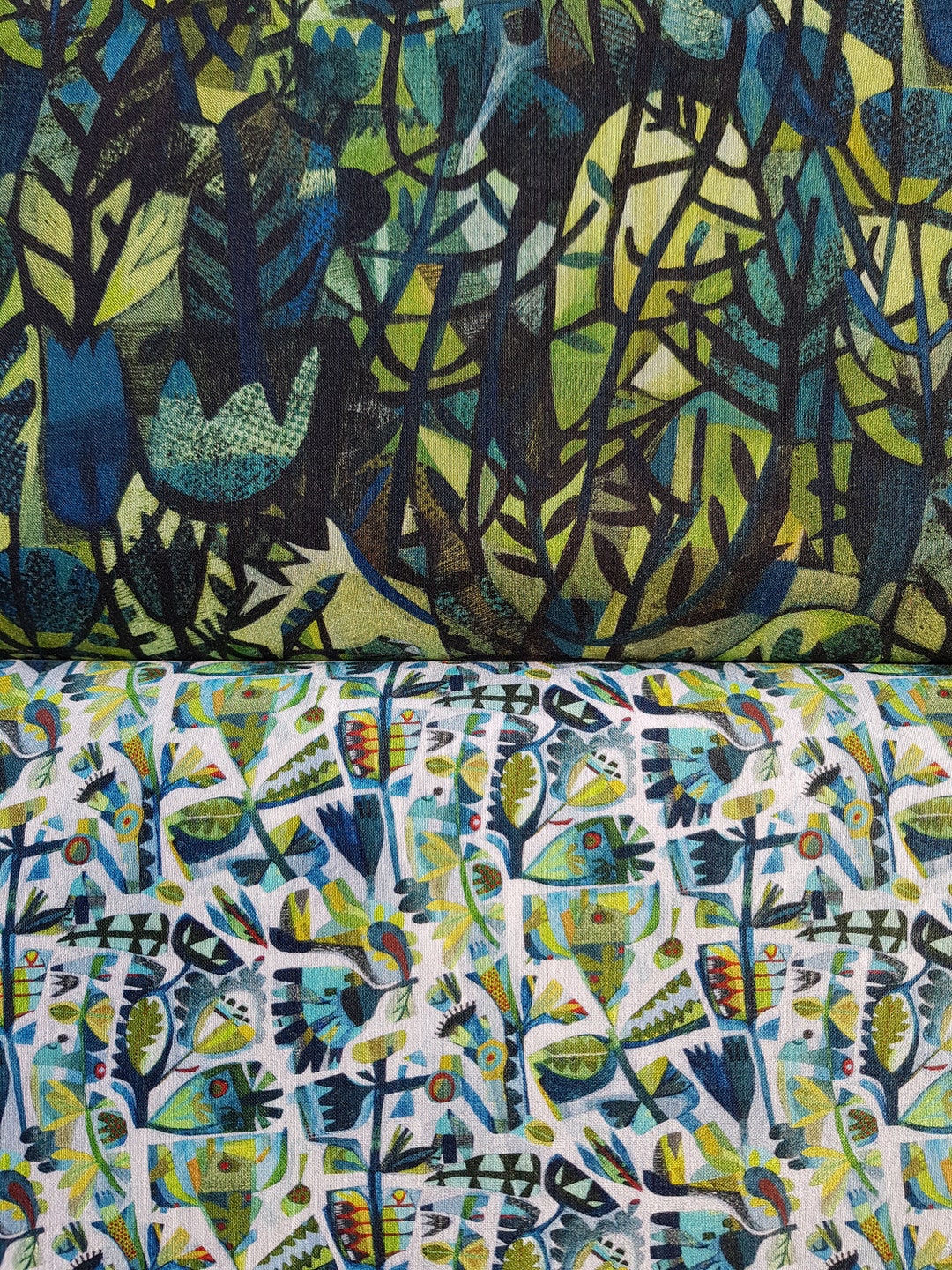 Este Macleod for Free Spirit "find the Birds" - the Verde & Cieli Blue ...