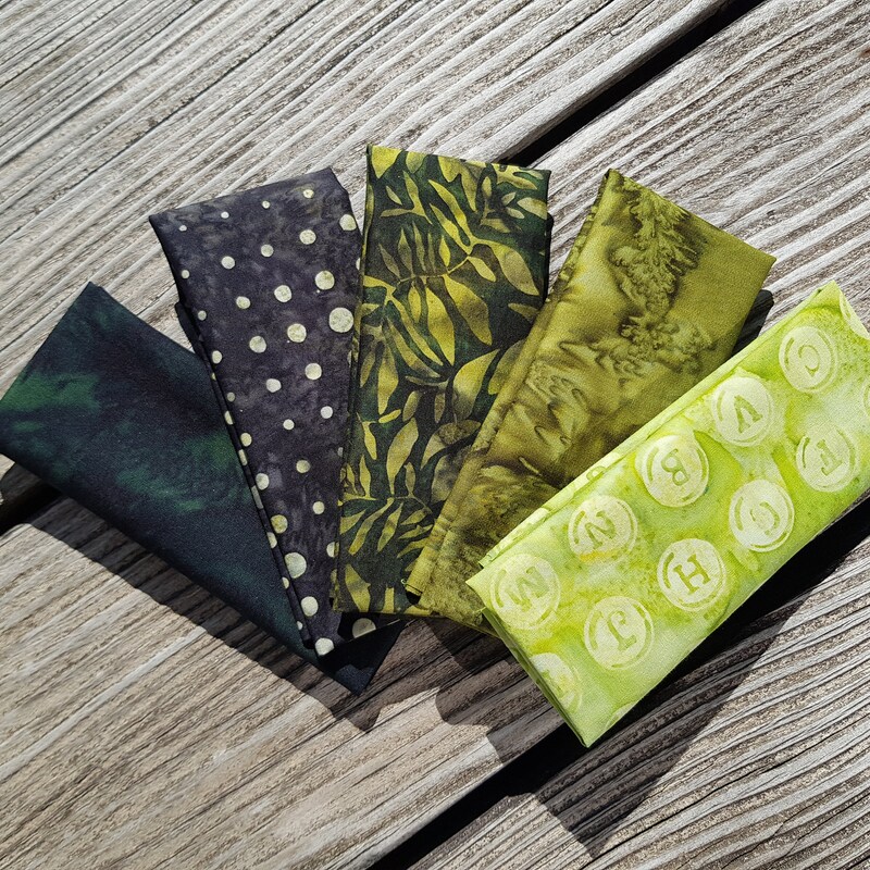 Green Batik Fabric - Etsy