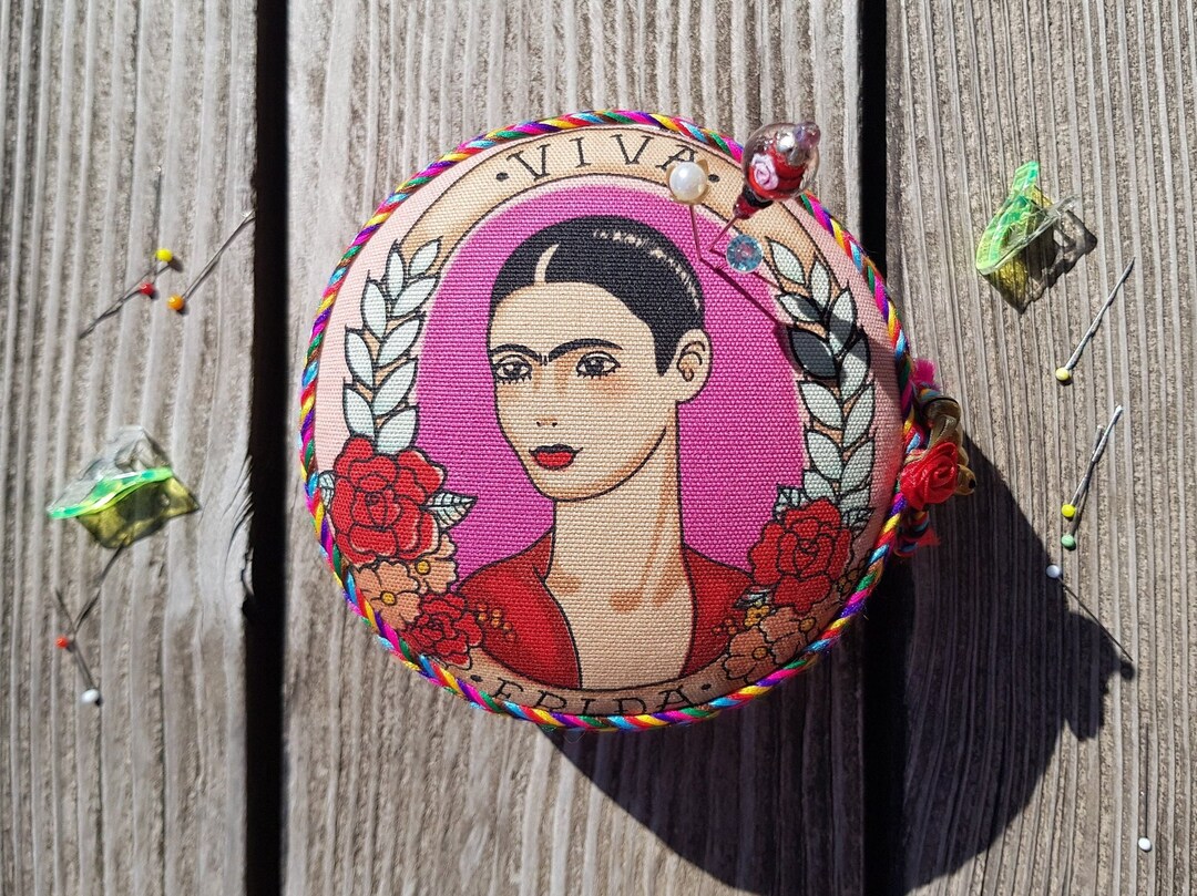 Large, Handmade Pincushion, Hand-embroidered With Bells Mexican Painter ...