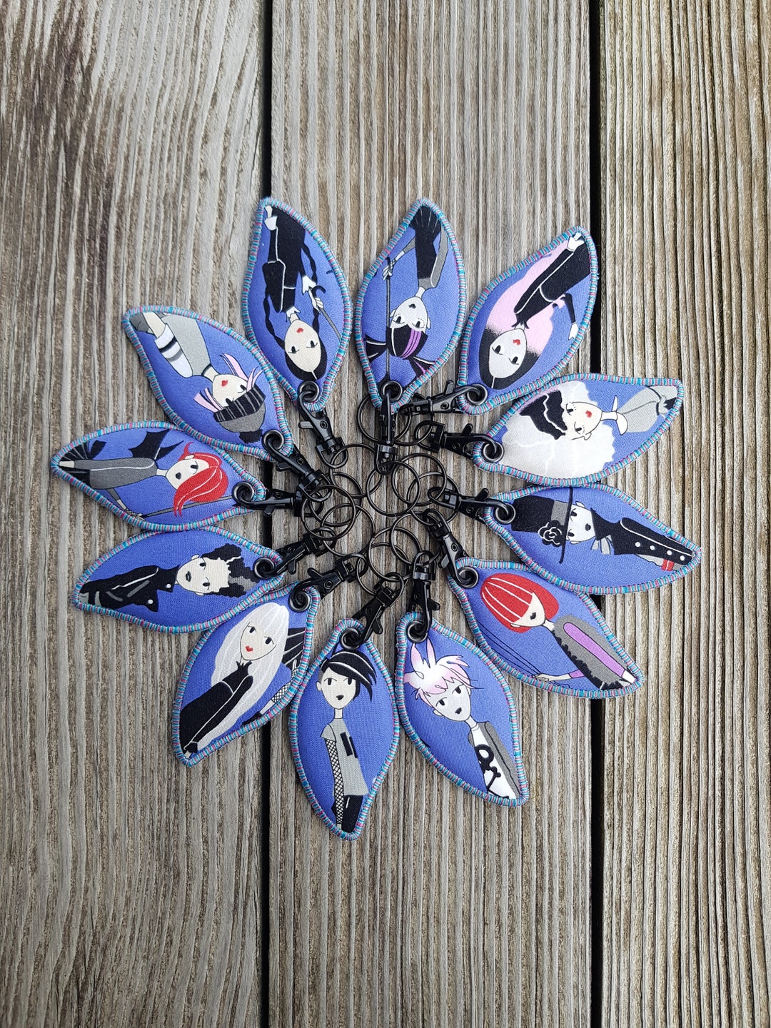 NO 7 NO 12 alexander Henry Going Goth Keychain Approx. 10 X 5 Cm - Etsy