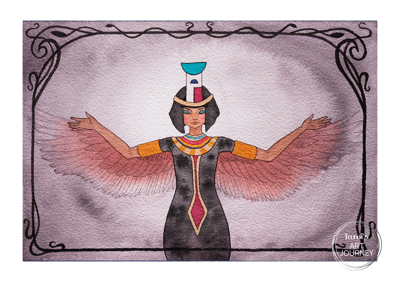 Nephthys ~ Fine Art Print ~ Egyptian Goddess of the Night, Darkness ...