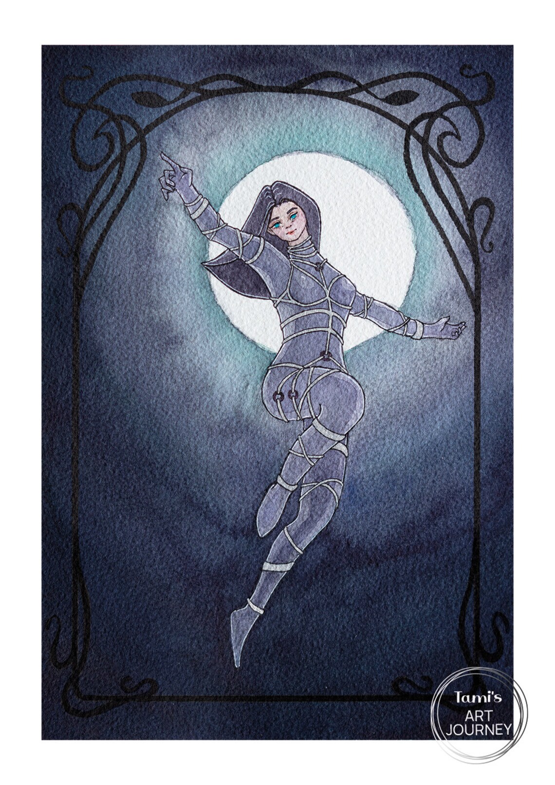 Nott Fine Art Print Nordic Goddess of the Night and Darkness Mythology ...