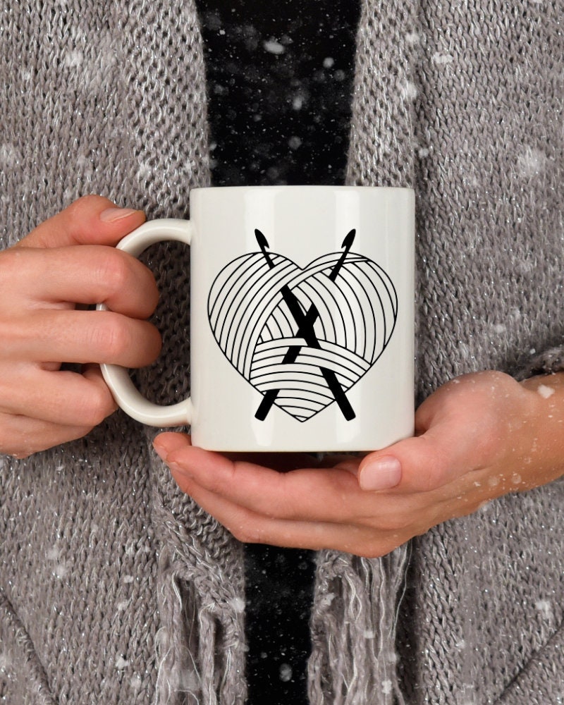 Crochet Hook Yarn Heart SVG PNG Digital Download File for | Etsy