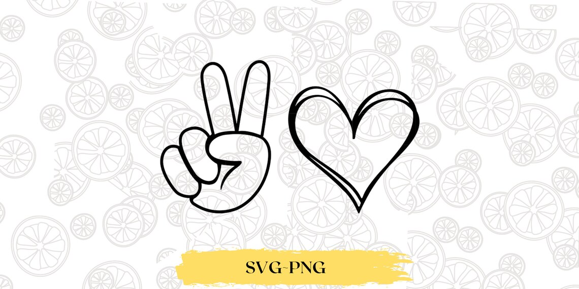 Peace Sign Love SVG PNG Digital Download File for Cricut | Etsy