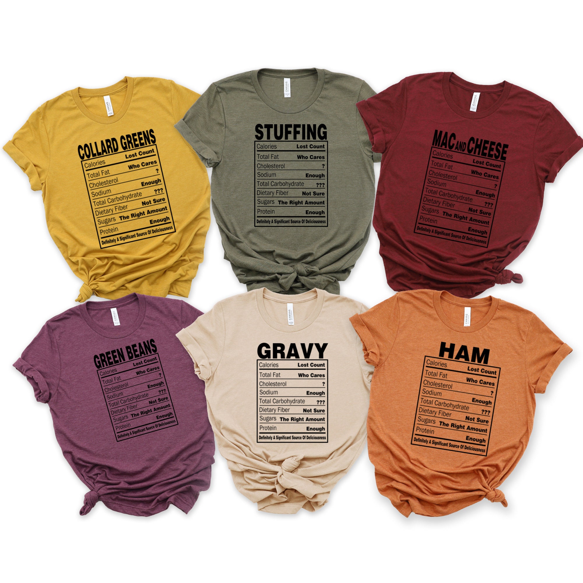 Family Thanksgiving Dinner Funny Nutrition Ingredients Bundle SVG PNG ...