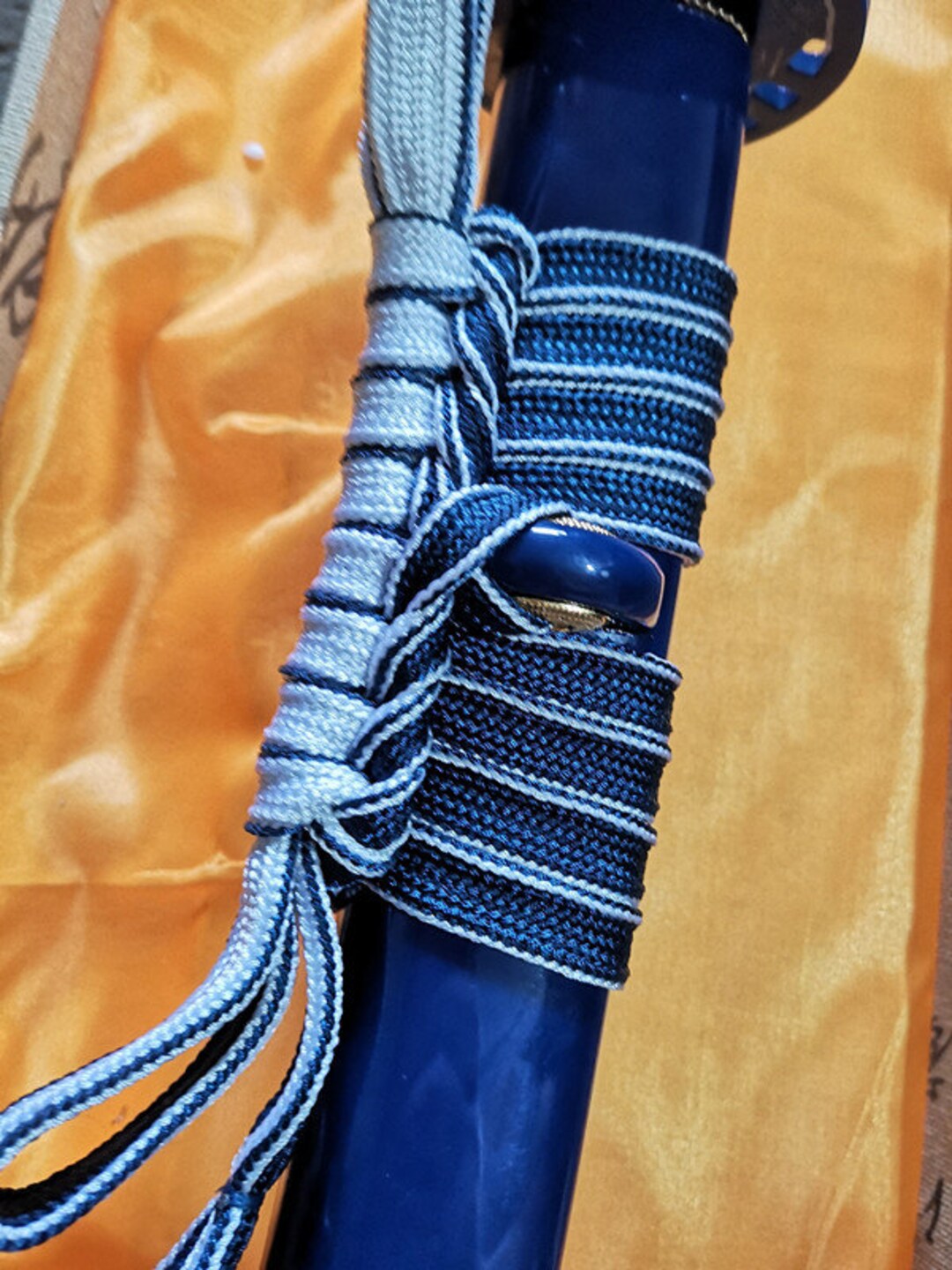 Blue and White Specialized Sageo for Japanese Samurai Swords's Saya - Etsy