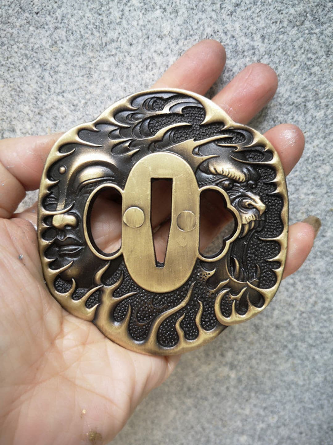 Brass,handguard,japanesesword,katana,samurai,sword,fittingsampadapter ...