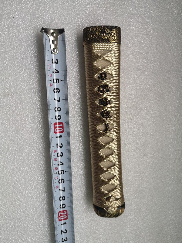 20cm Length Synthetic Silk Ito White Rayskin Tsuka for Japanese Samurai ...