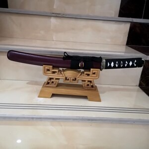 Hand Carved Samurai Sword Rack Sword Stand Weapon Stand Short Sword - Etsy