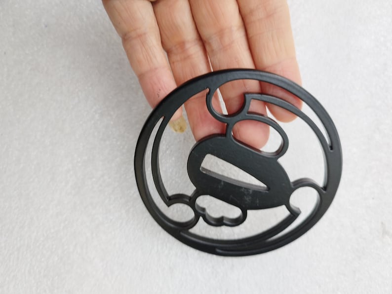 Samurai Sword Iron Tsuba and Fuchi - Etsy
