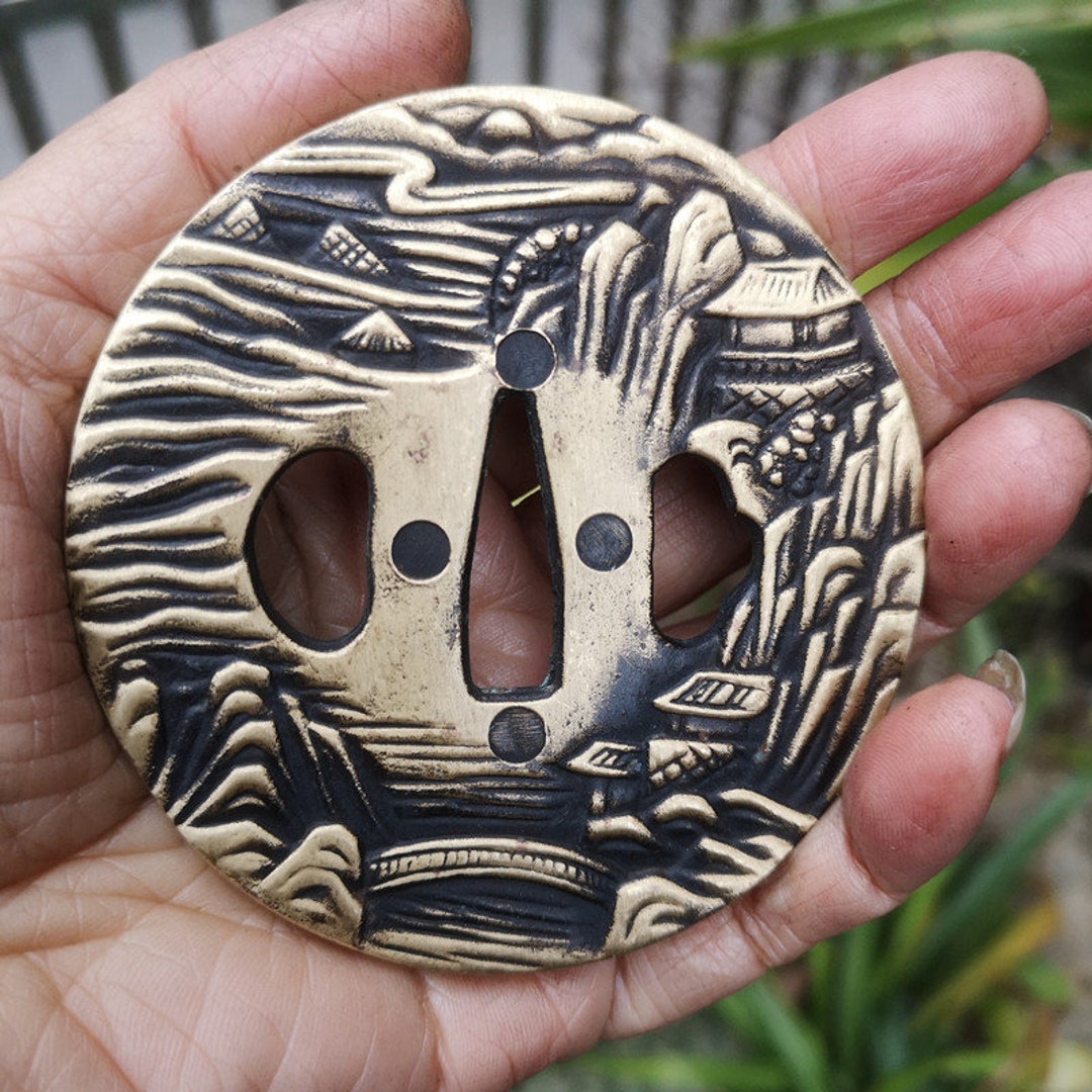 Brass,handguard,japanesesword,katana,samurai,sword,fittingsampadapter ...